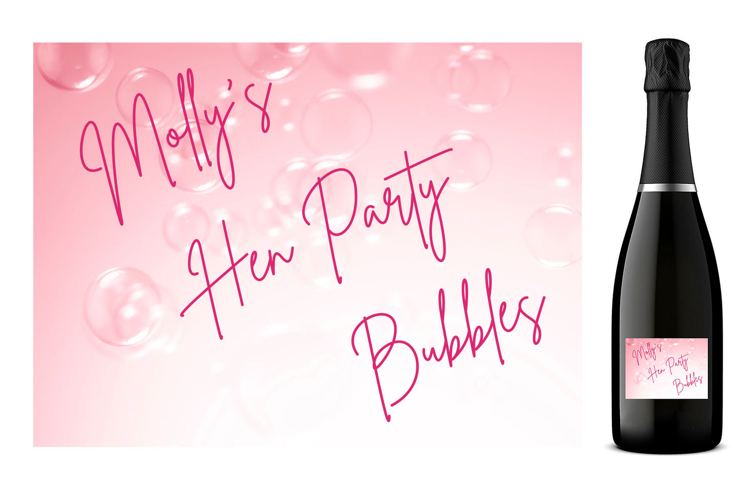 Personalised Prosecco Hen Party Bottle Label – Regalo