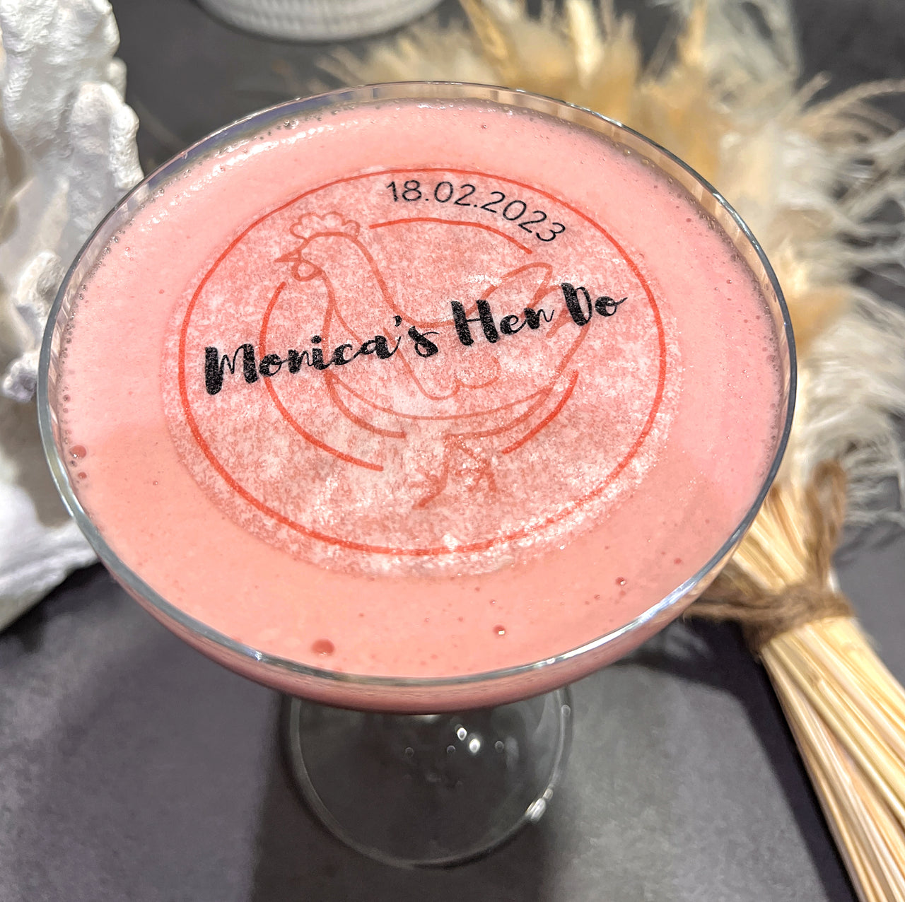 Personalised Hen Do Edible Cocktail Drink Toppers – Regalo