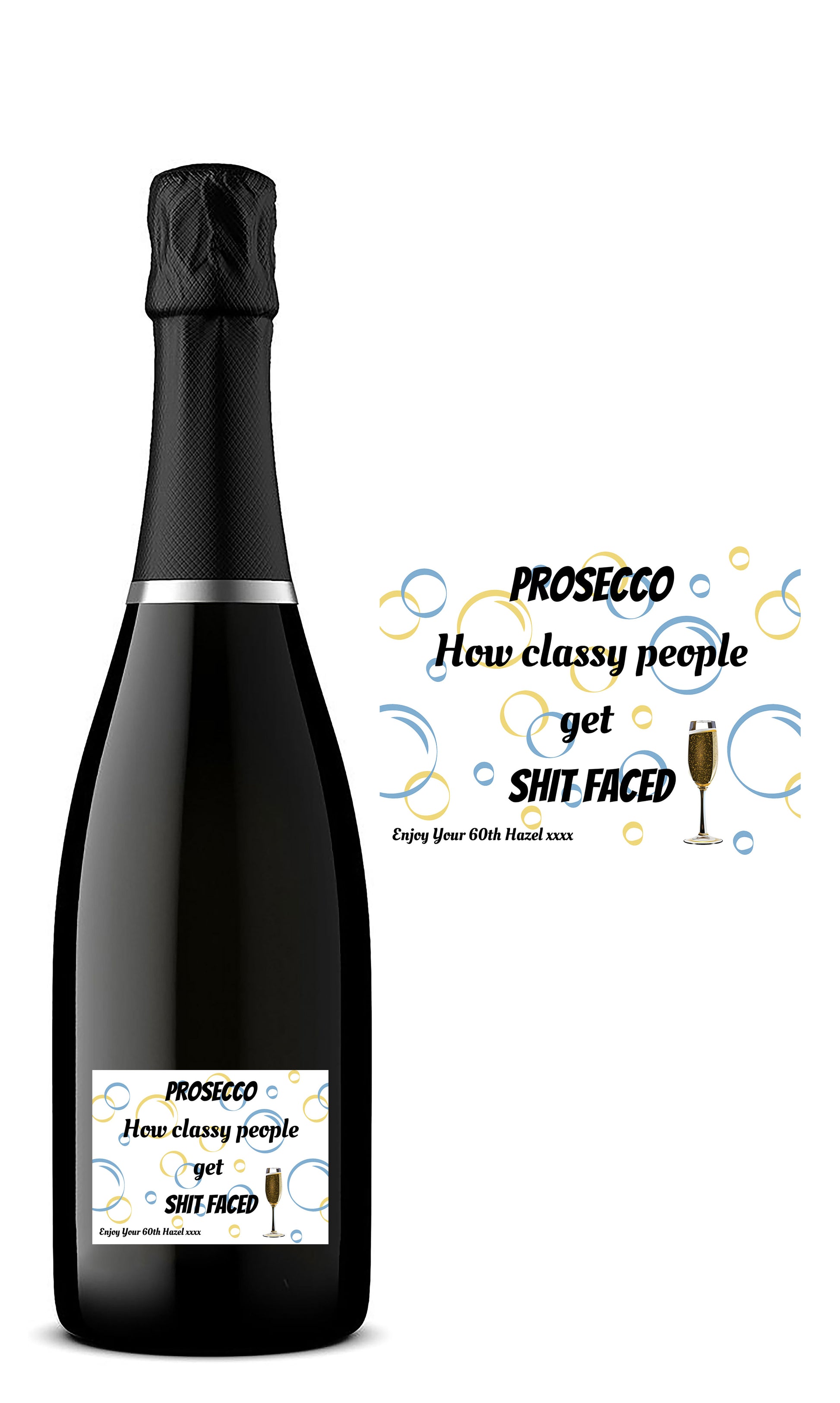 Personalised Prosecco Bottle Label – Regalo