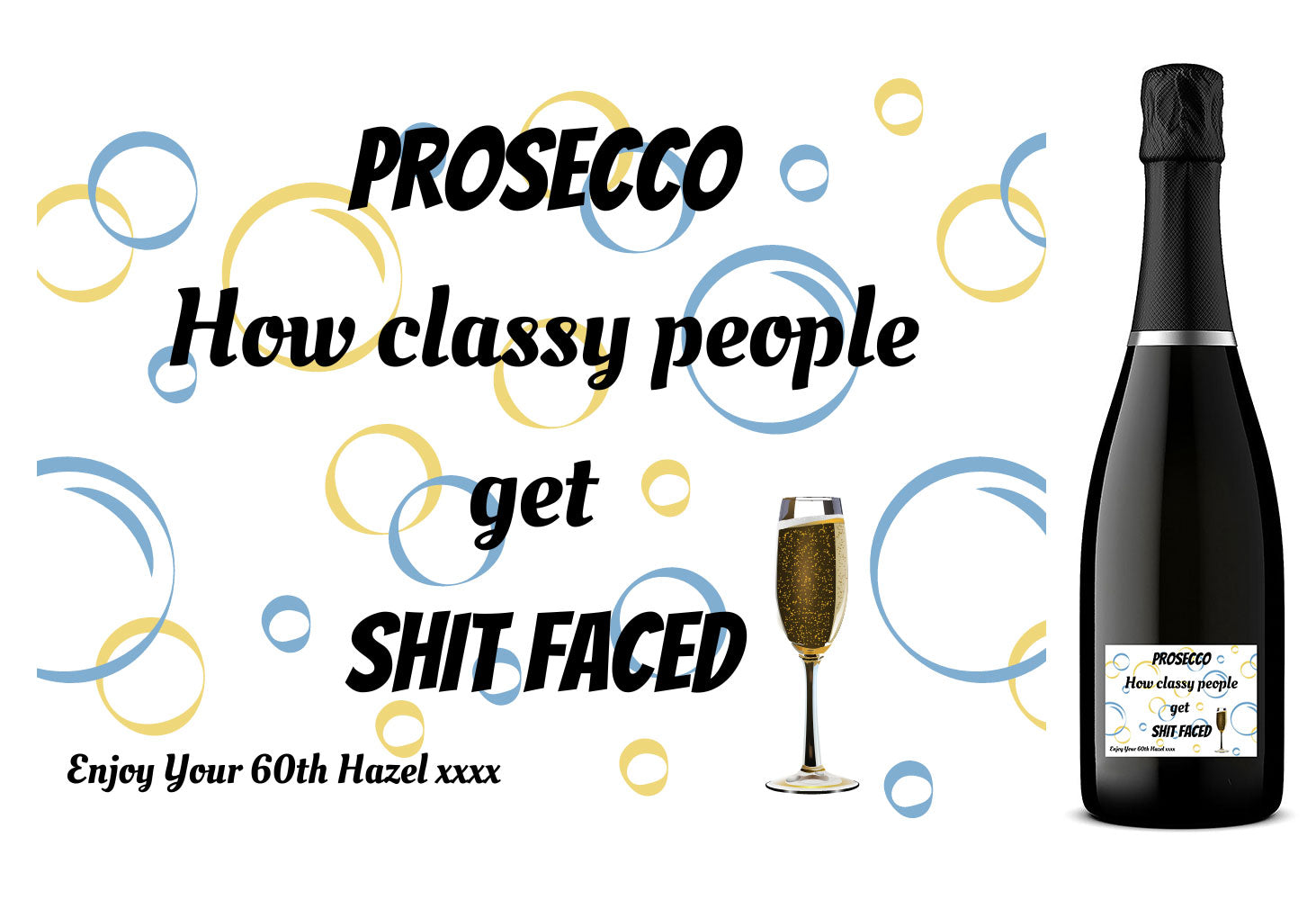 Personalised Prosecco Bottle Label – Regalo