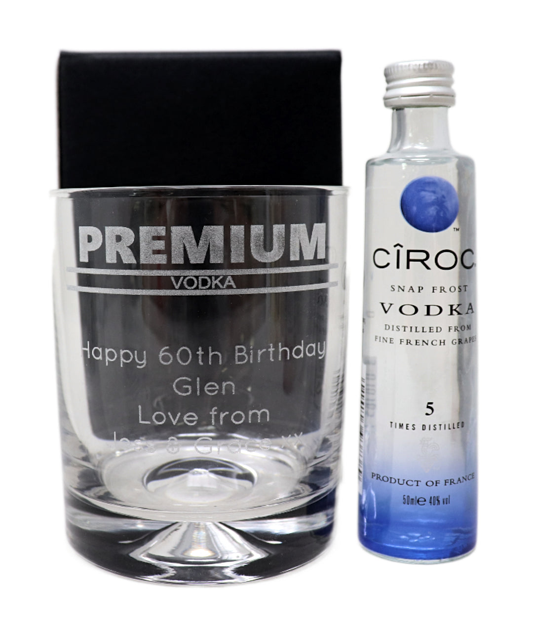 Engraved Vodka Glass Gift Set – Regalo