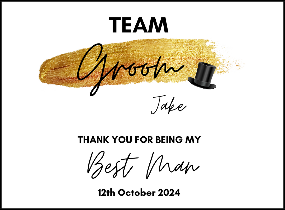 Personalised Best Man Wedding Bottle Label – Regalo