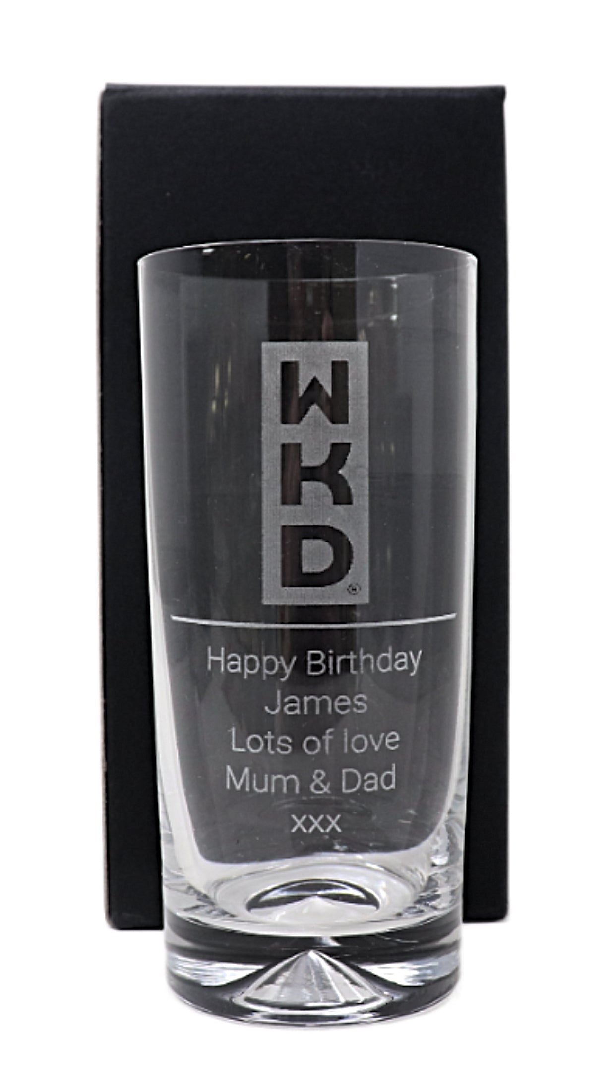 Personalised Dimple Highball Glass & WKD Blue - WKD Design – Regalo